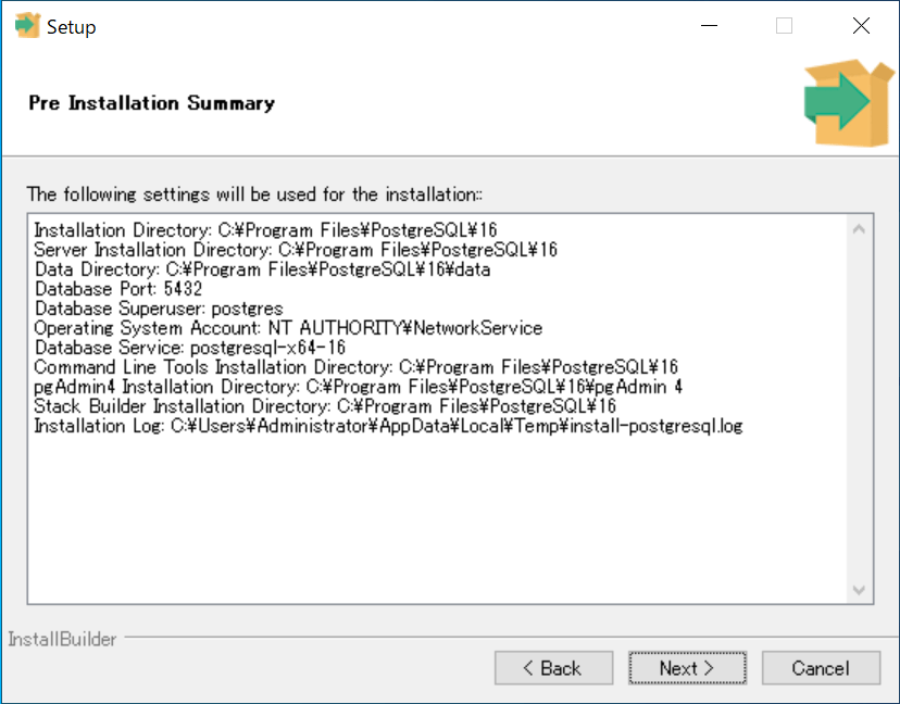 PostgreSQL on Windows Server 2022 – note2self