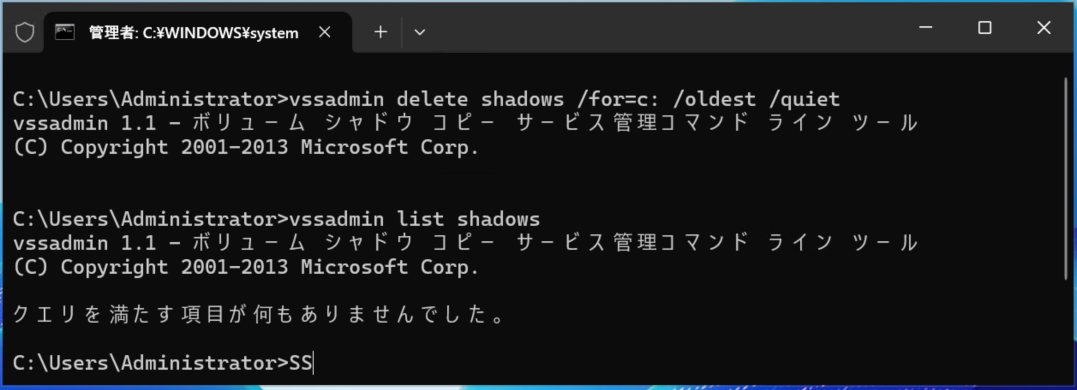 VSS(Volume Shadow copy Service)について – note2self